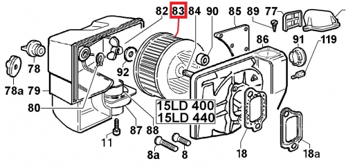 Cartouche filtre air 15ld225 15ld400 15ld440 lombardini kd225 kd400 ...