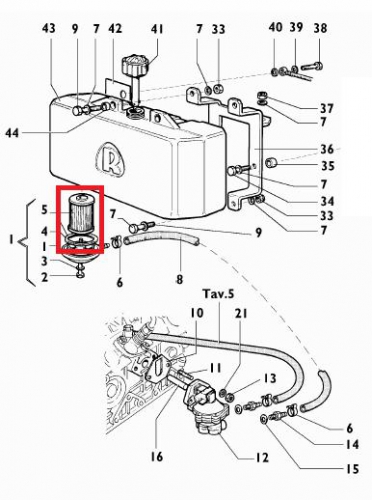 Fuel filter 25ld330-2 25ld425-2 md150 md151 md170 md171 md190 md191 ...