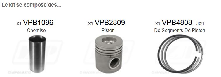 Kit cylindre + piston perkins 1004.40 1004.40t 1006.60t vpb8627 ...