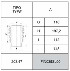 Cylindre rp360 rp380 ø105mm ruggerini fin035sl00 203r047