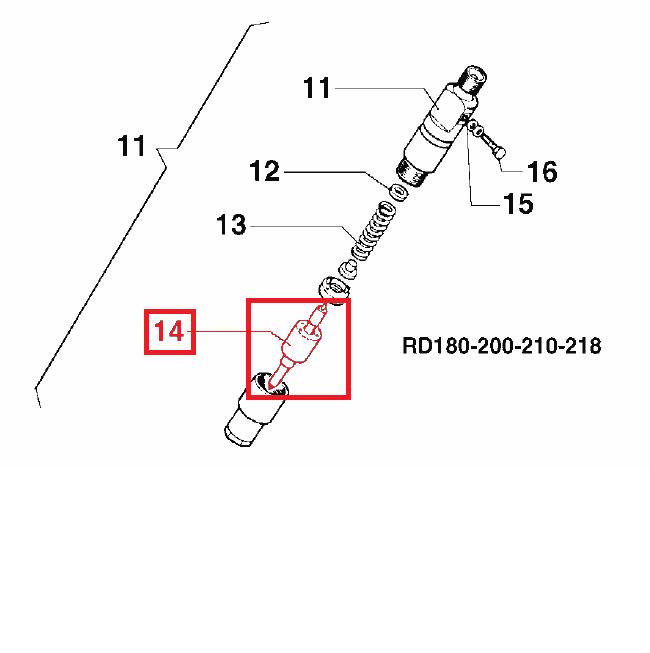 Injecteur rd180 rd200 rd210 rd218 rf80 rf90 rf120 rf140 rd950 ruggerini ...